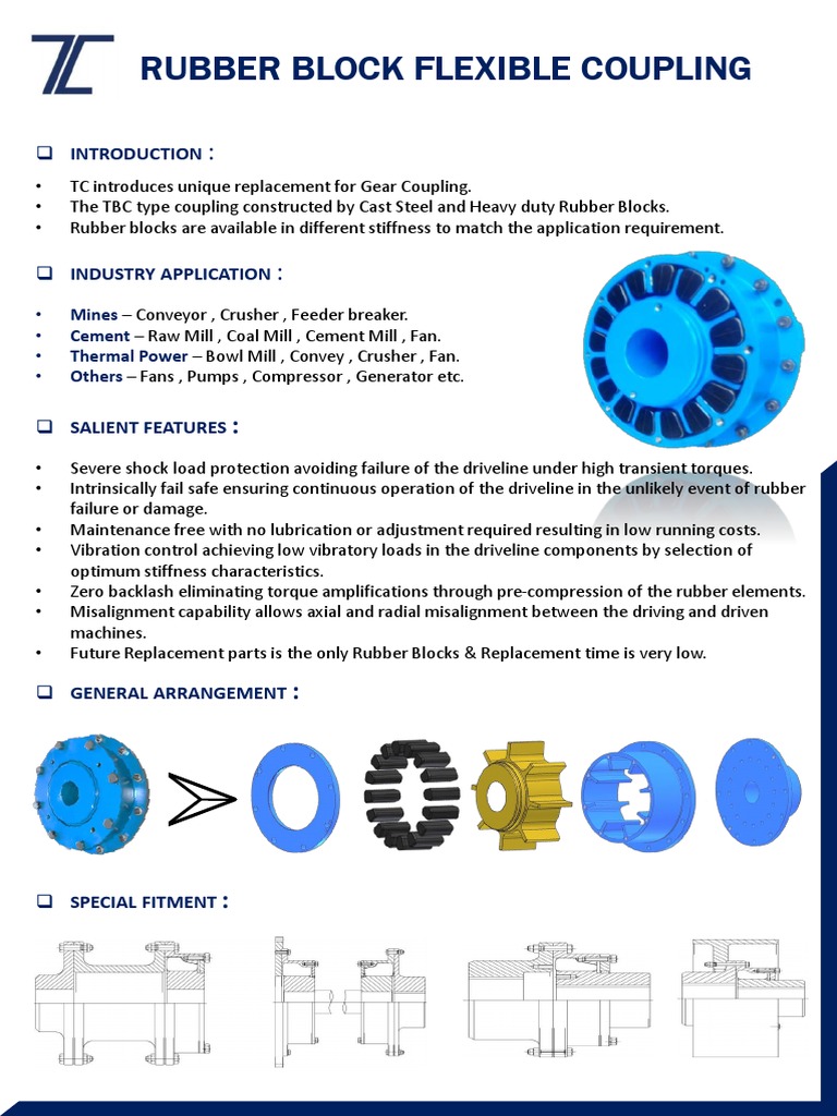 Rubber Block Flexible Coupling: Introduction | PDF | Machines ...