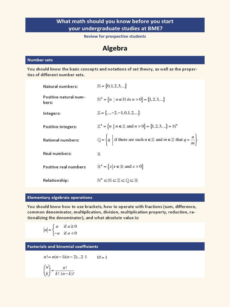 Algebra-V5 EN PDF | PDF | Numbers | Fraction (Mathematics)