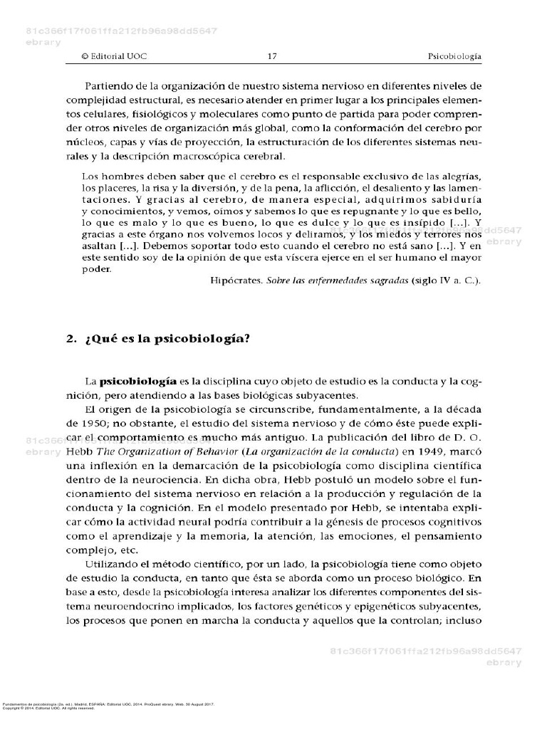 Lectura 1 Mapa Mental Psicobiologia PDF | PDF | Neurociencia conductual | Neurociencia