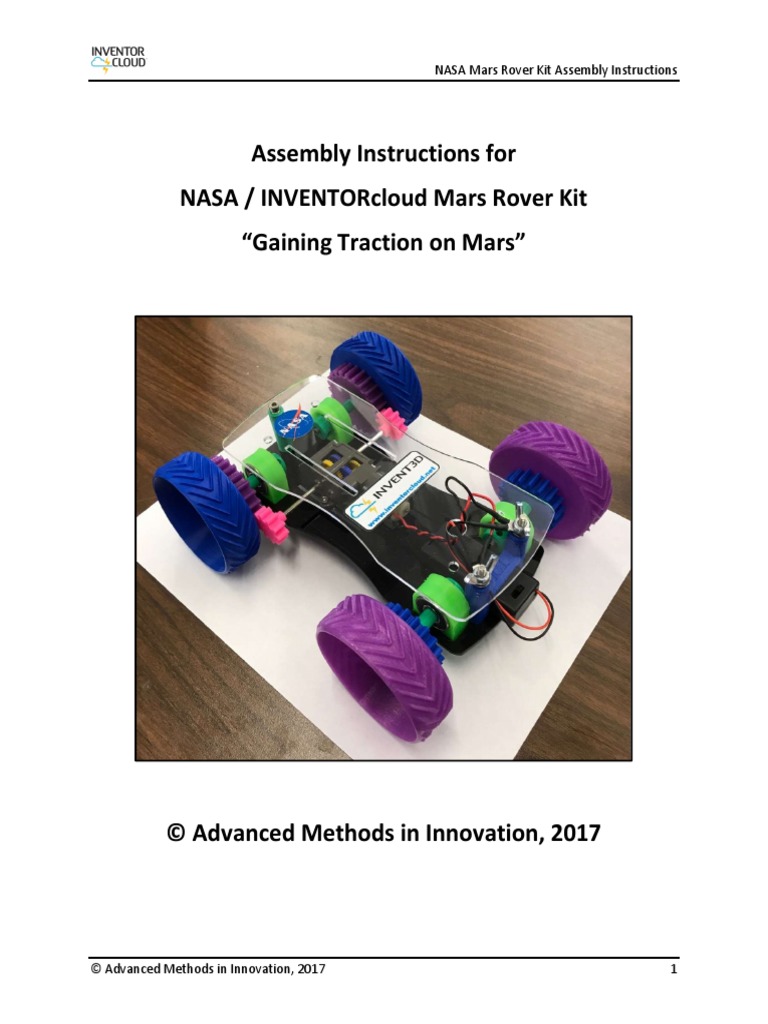 Assembly Instructions For Nasa / Inventorcloud Mars Rover Kit "Gaining ...