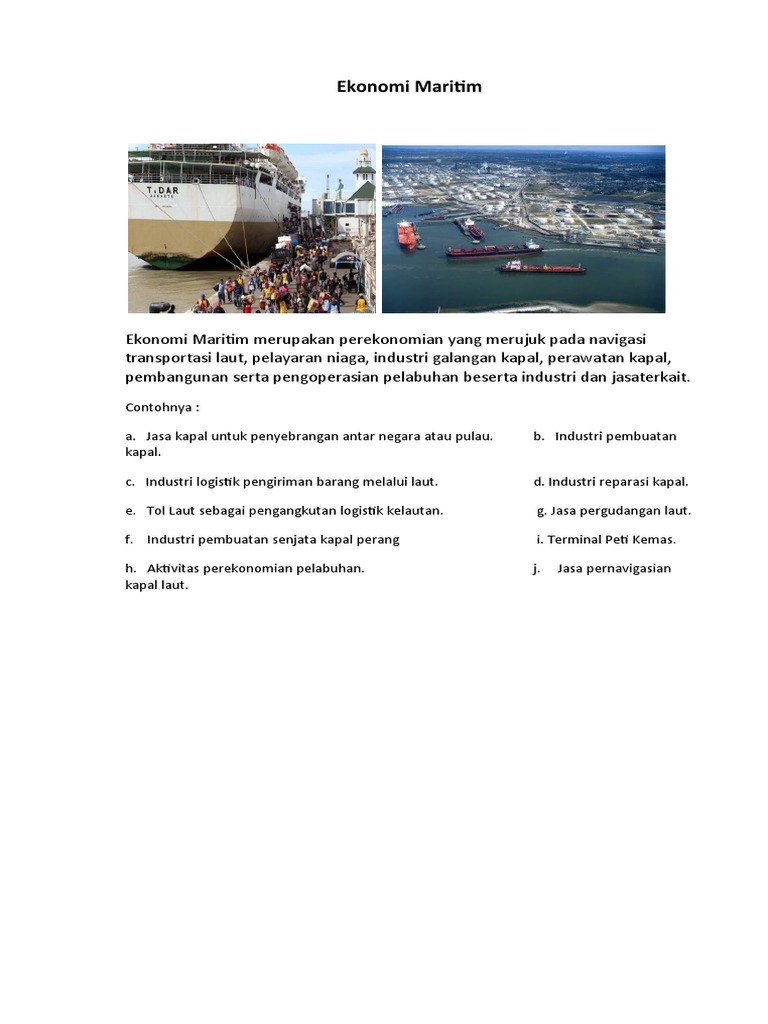 Ekonomi Maritim dan Kelautan | PDF