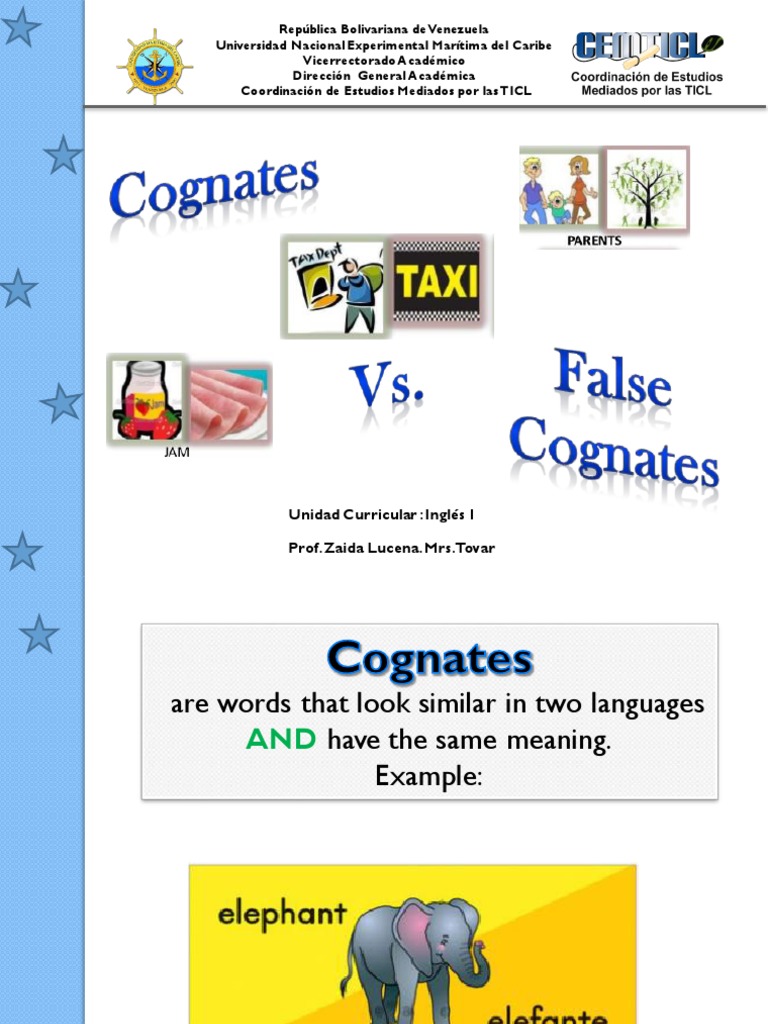 Cognates Vs False Cognates | PDF