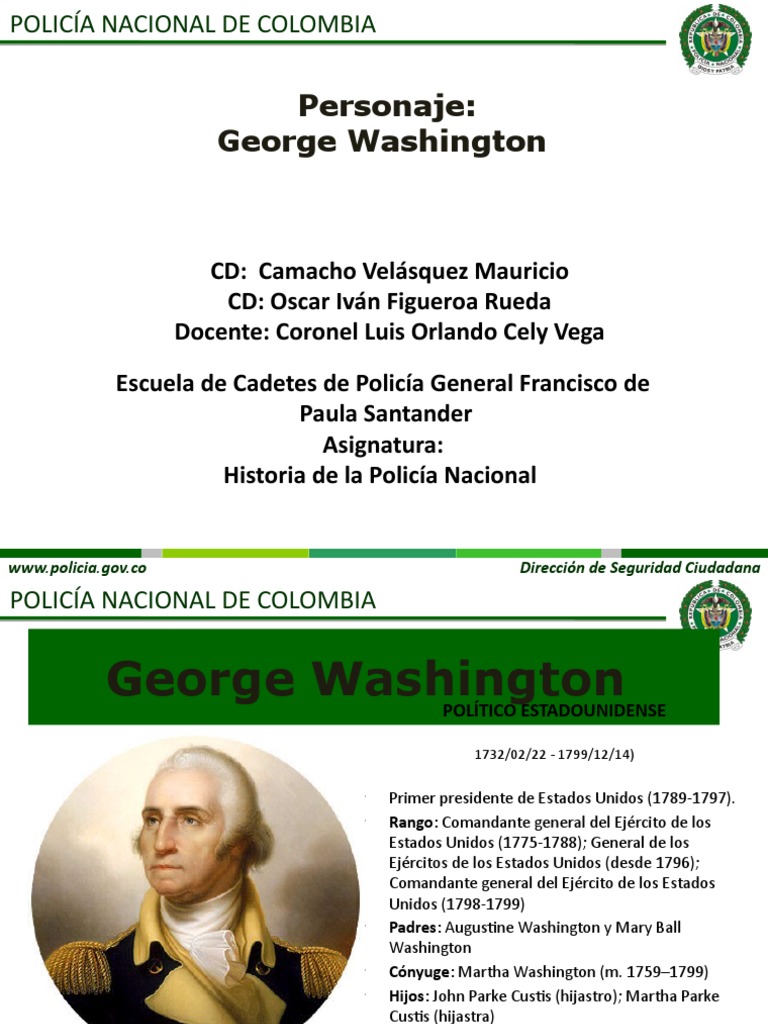 Diapositiva George W | PDF | George Washington | Los Estados Unidos