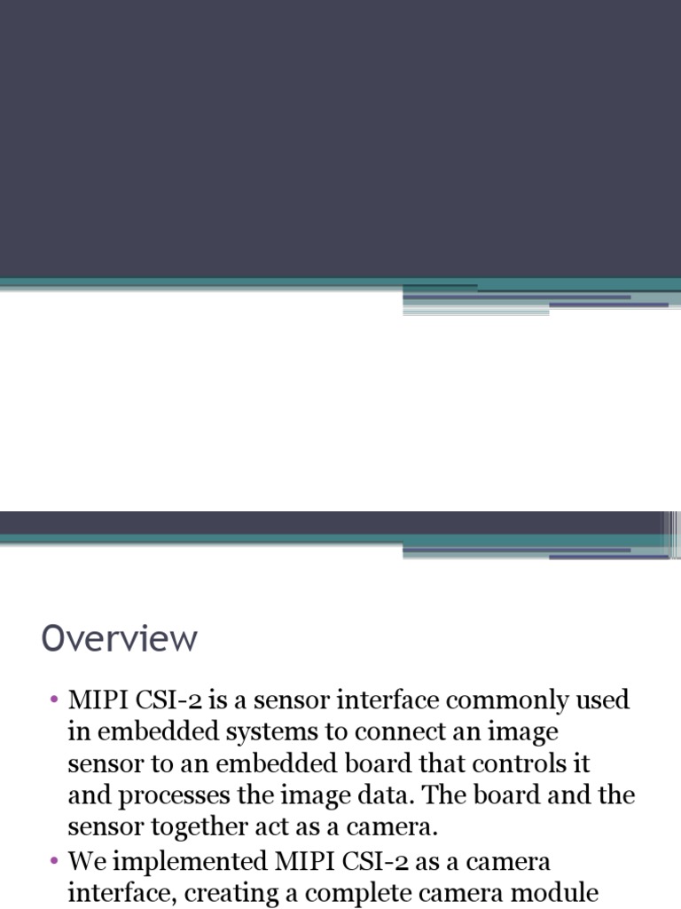 MIPI CSI-2 Camera Interface Overview | PDF | Network Packet | Error ...