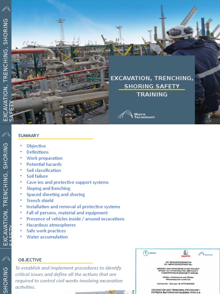Excavation, Trenching, Shoring Safety Training | PDF | Soil ...
