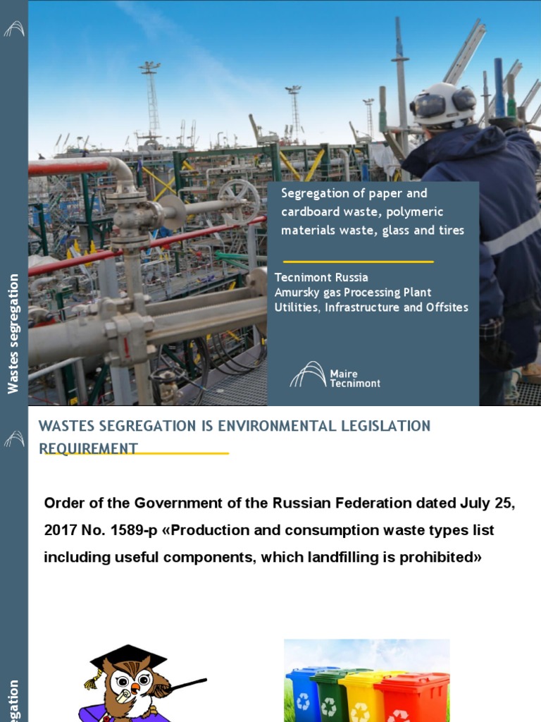 Segregation of Paper and Cardboard Waste, Polymeric Materials Waste ...