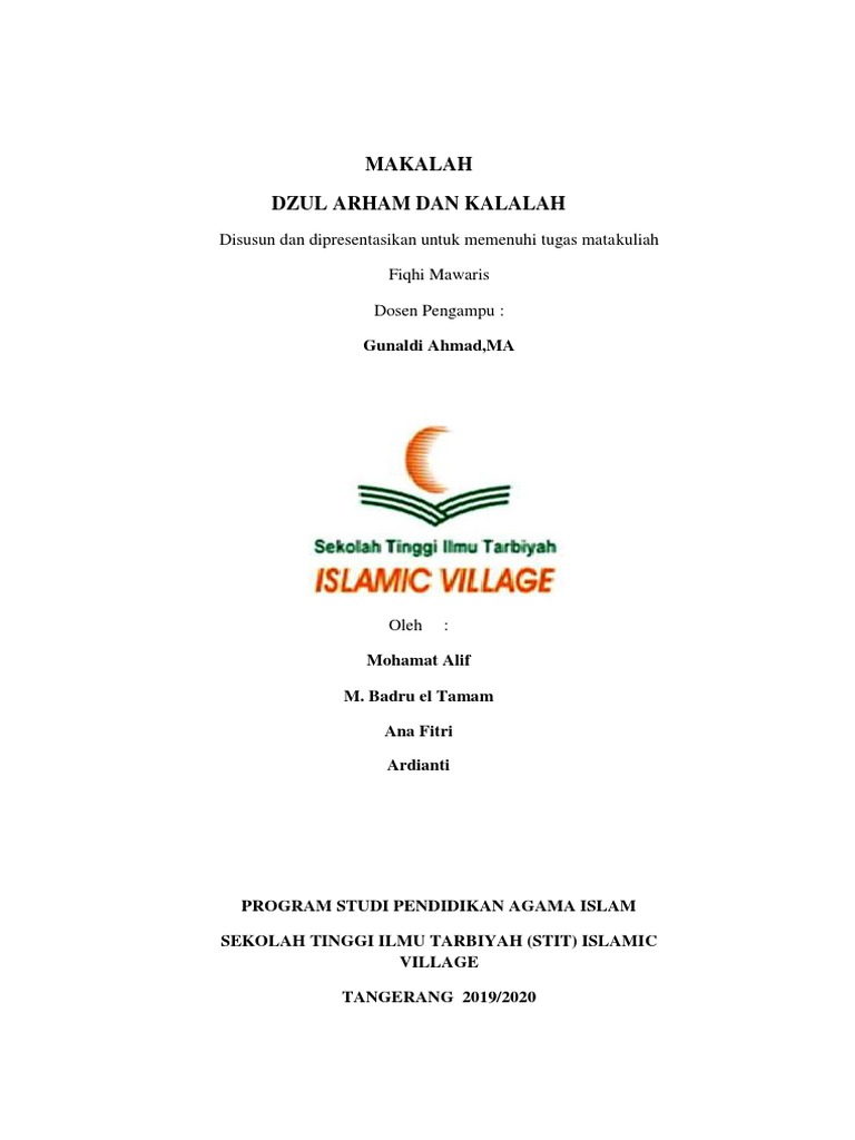 Dzul Arham dan Kalalah dalam Fiqhi | PDF