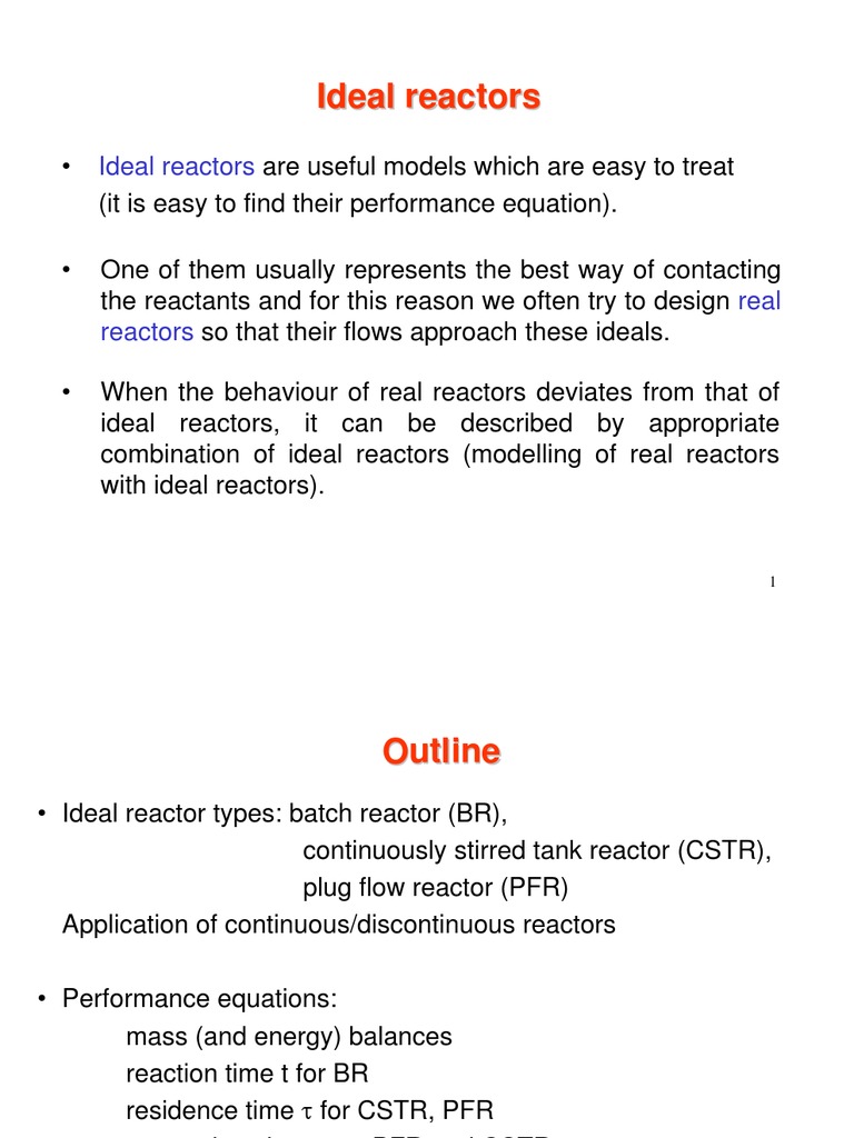 02-Ideal Reactors 2008 | PDF | Chemical Reactor | Chemical Engineering