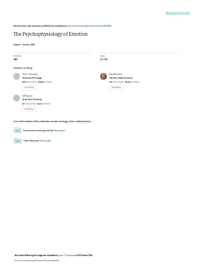 Psicología De Las Emociones Pdf