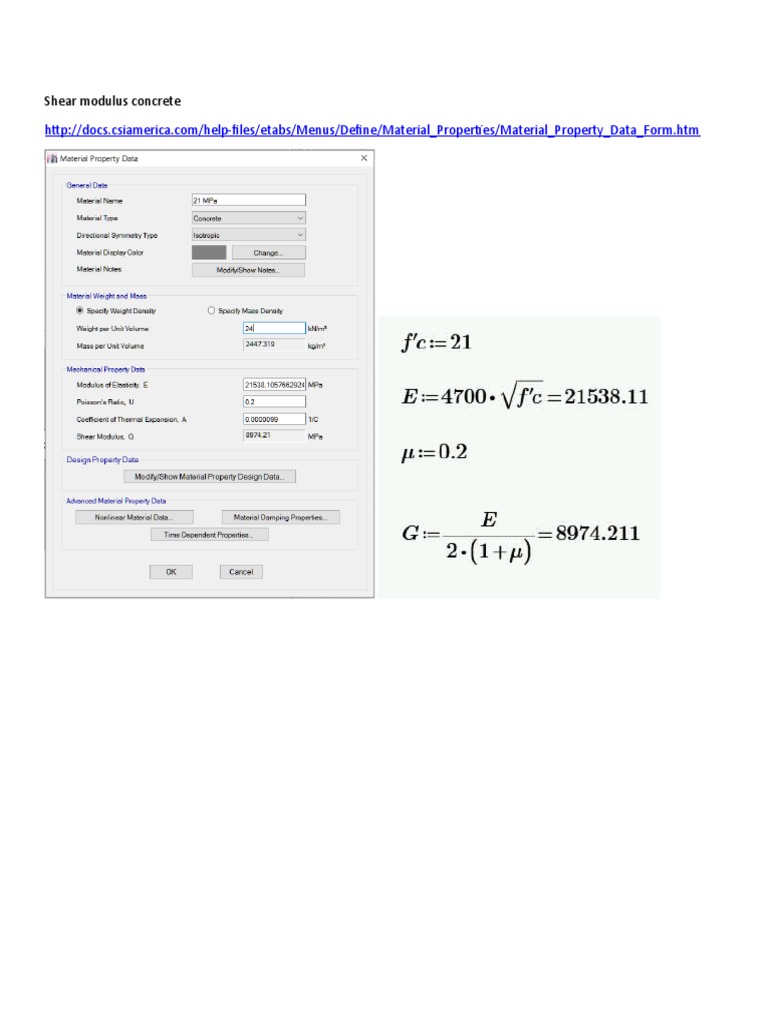 Shear Modulus of Concrete Explained | PDF
