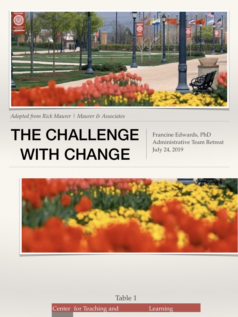 The Challenge of Change | PDF | Leadership | Applied Psychology