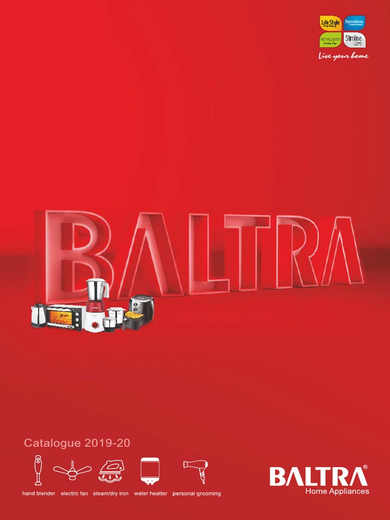 Baltra Home Appliances Catalogue 2019-20 | PDF | Cookware And Bakeware ...