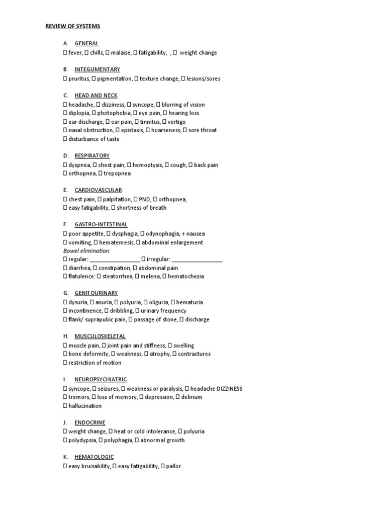 Review of Systems: Bowel Elimination | PDF