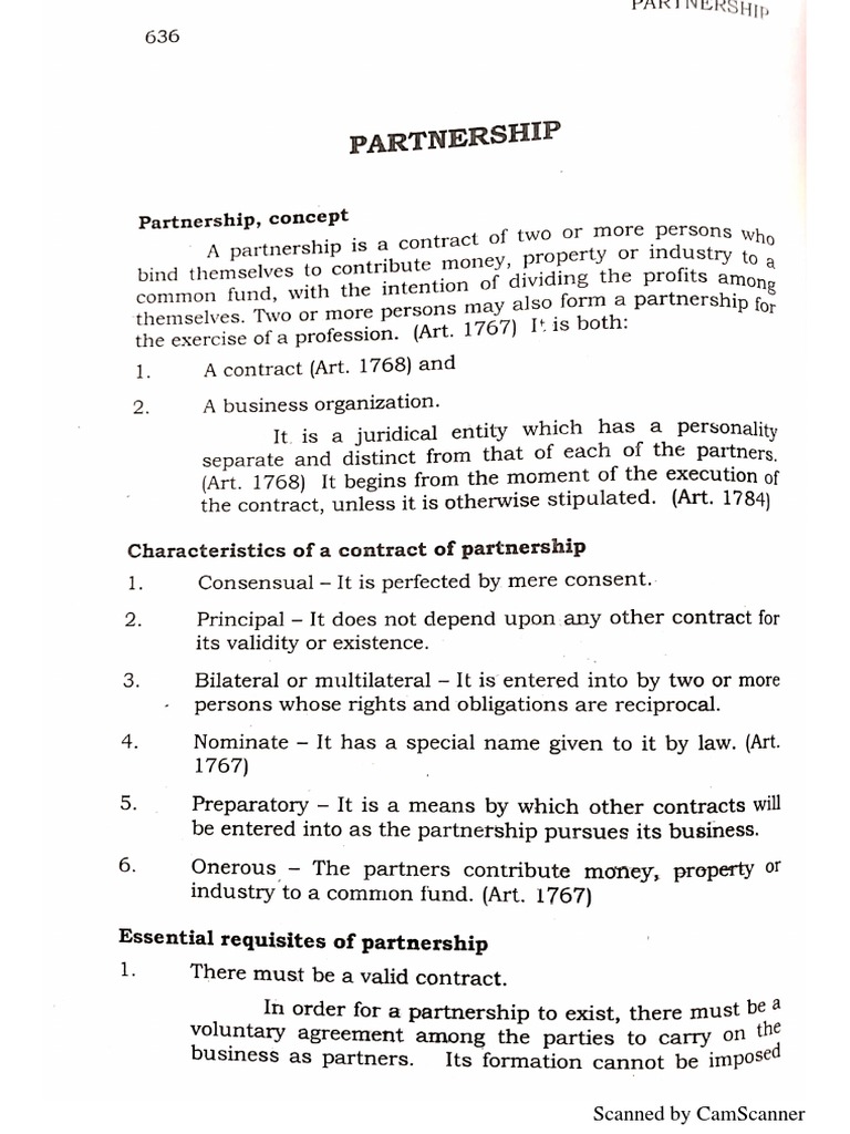 Partnership Sec.1 2 Notes in Business Law | PDF