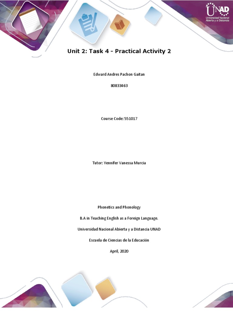 Unit 2task 4 Practical Activity 2 Edward | PDF | Linguistics | Cognitive Science