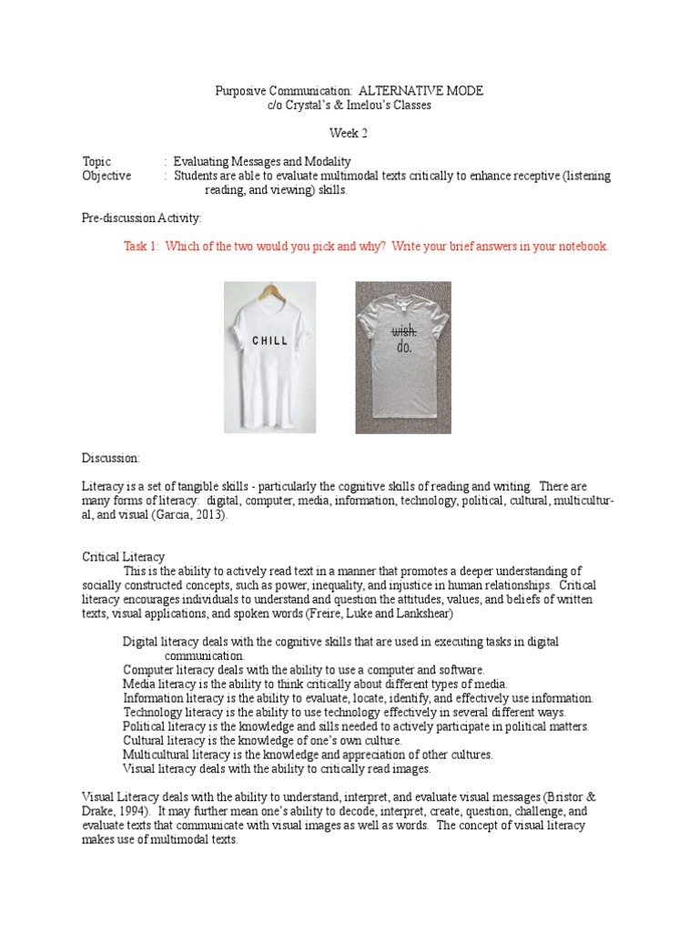 Task 1: Which of The Two Would You Pick and Why? Write Your Brief ...