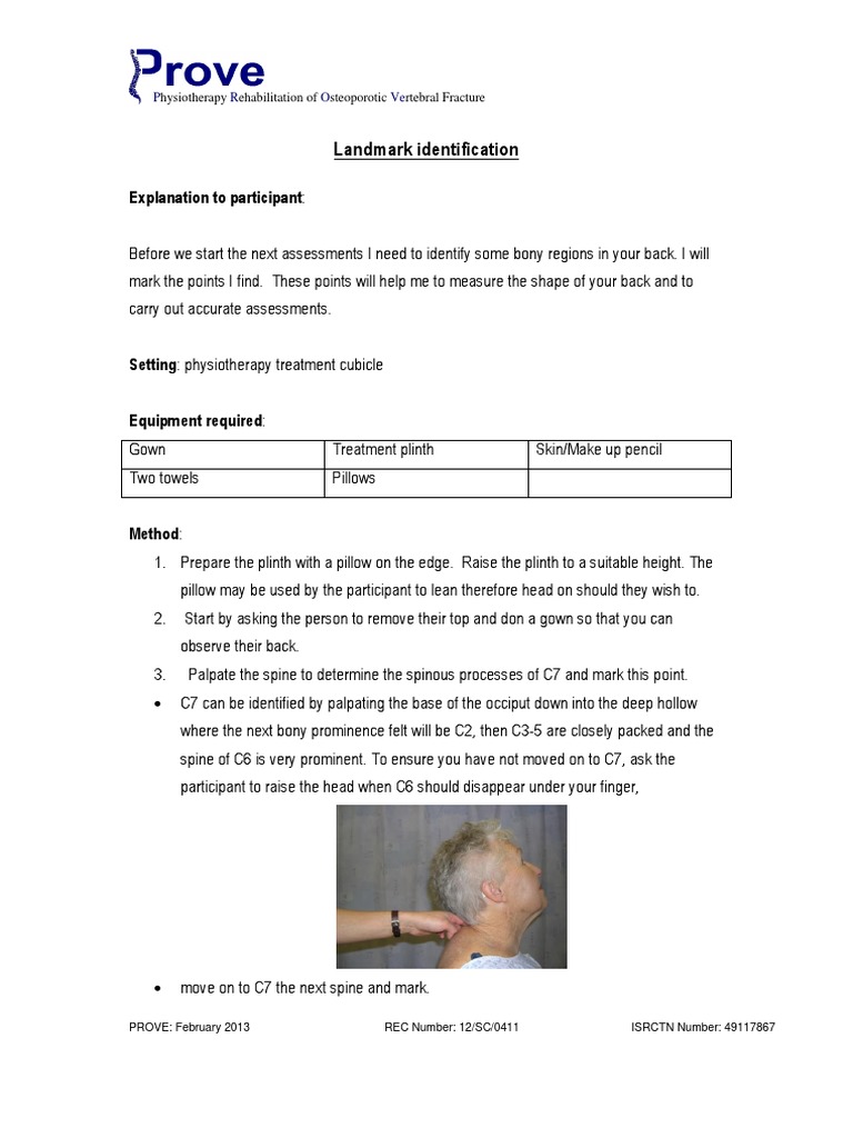 Landmark Identification Explanation To Participant Pdf