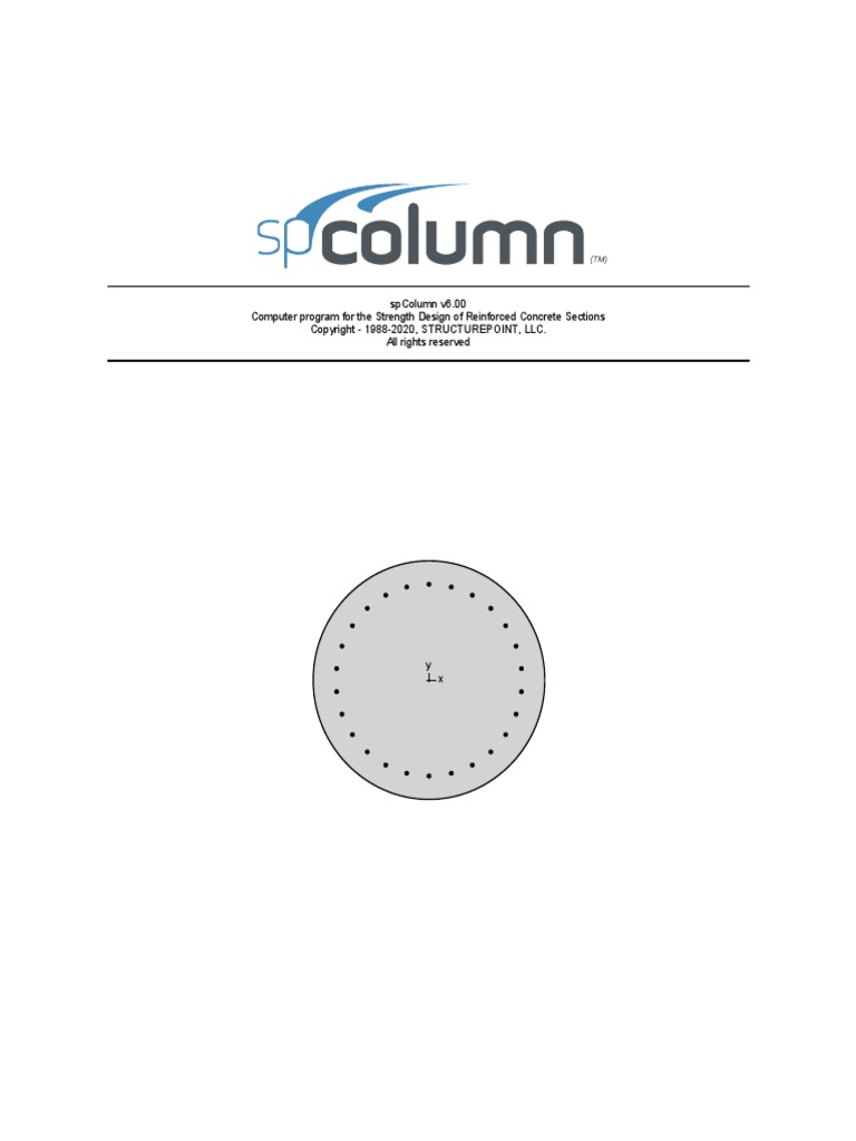 Spcolumn V6.00 Computer Program For The Strength Design of Reinforced ...