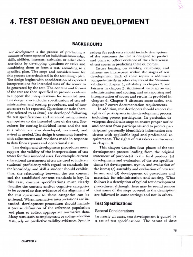 Test Design and Development PDF | PDF | Psychometrics | Test (Assessment)