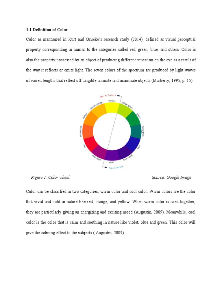 1.1 Definition of Color: Figure 1. Color Wheel. Source: Google Image | PDF