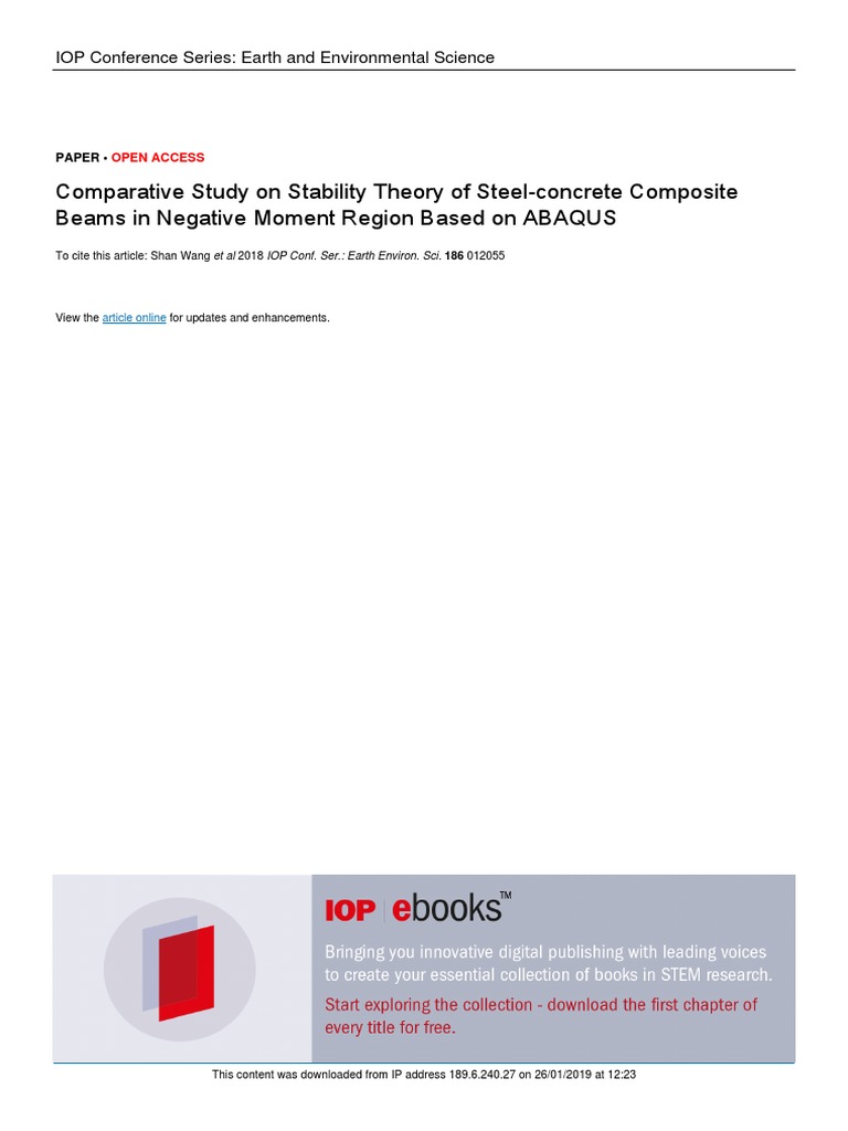 Comparative Study On Stability Theory of Steel-Concrete Composite Beams ...