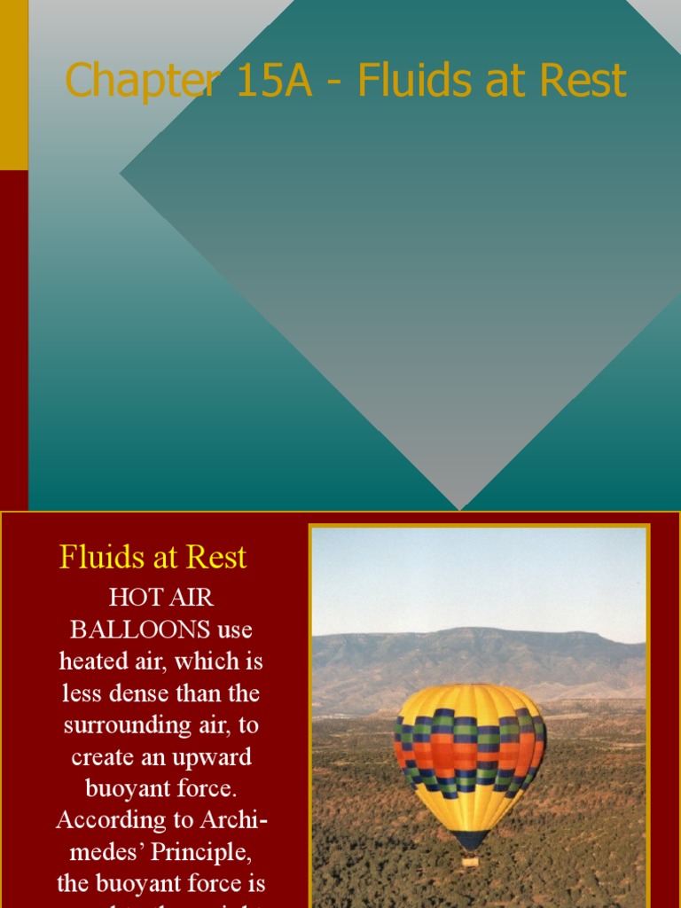 Chapter 15A - Fluids at Rest | PDF | Buoyancy | Pressure