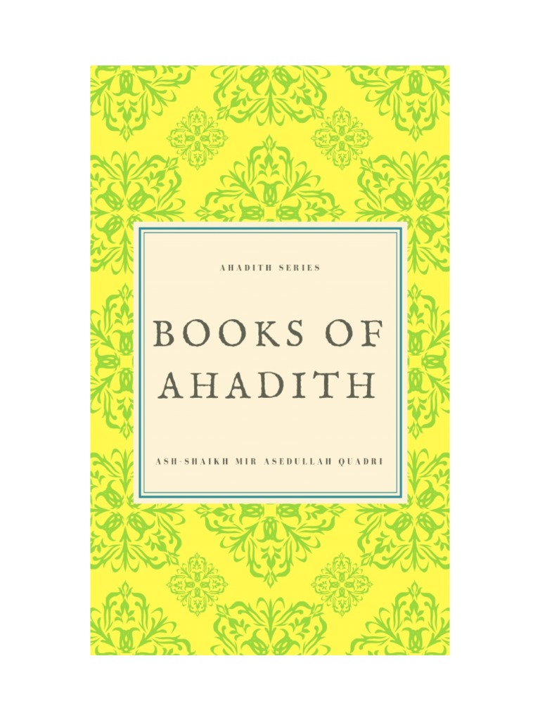 books of Ahadith | Hadith | Medieval Books