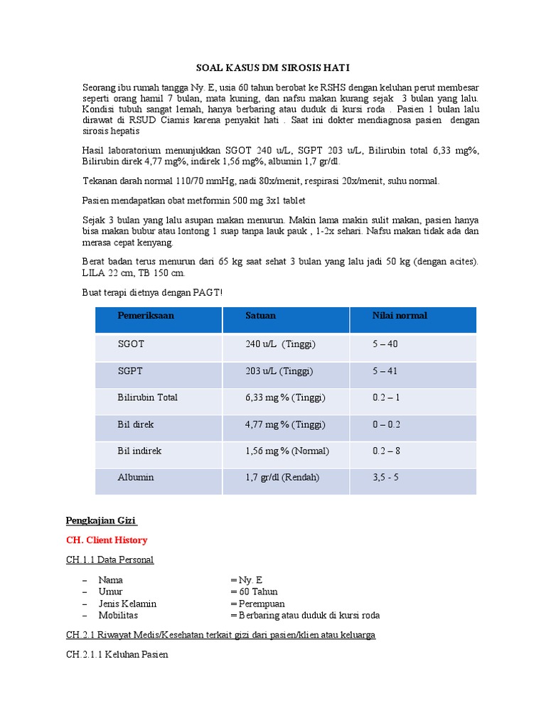 Kasus Sirosis Fix BGT | PDF