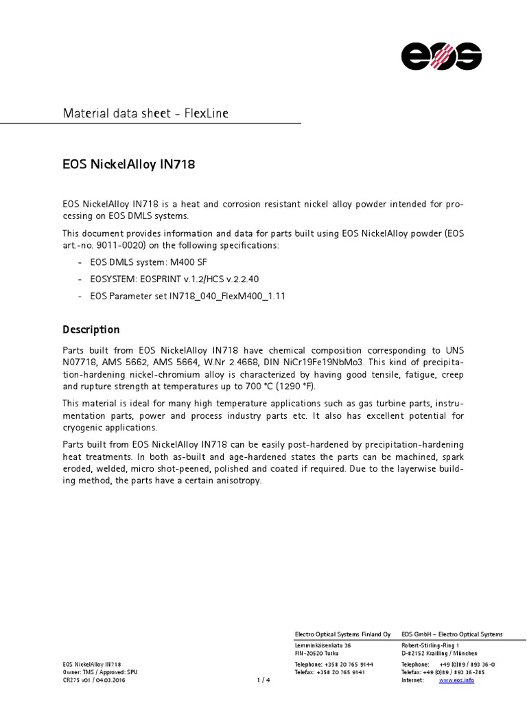 Material Data Sheet - Flexline: Description | PDF | Ultimate Tensile ...
