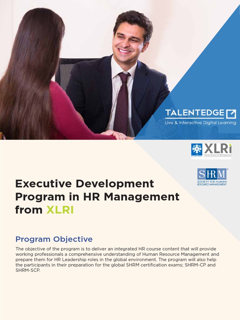 Executive Development Program in HR Management From | PDF | Employment ...