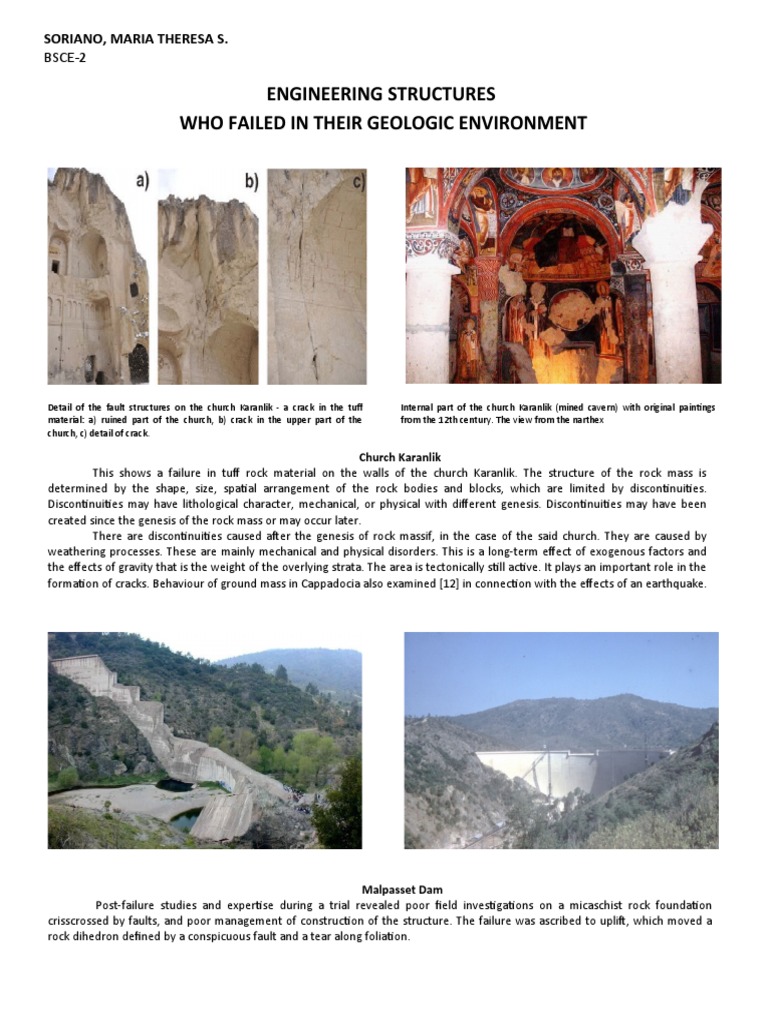 Engineering Structures Who Failed in Their Geologic Environment | PDF | Dam | Rock (Geology)