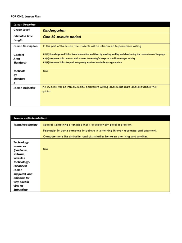 Lesson Plan - Pop 1 1 | PDF | Teachers | Reason