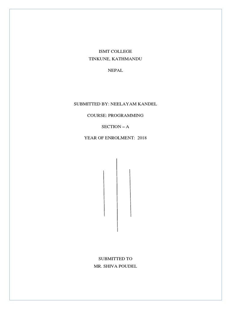 Ismt College Tinkune, Kathmandu Nepal | PDF | Computer Program | Programming
