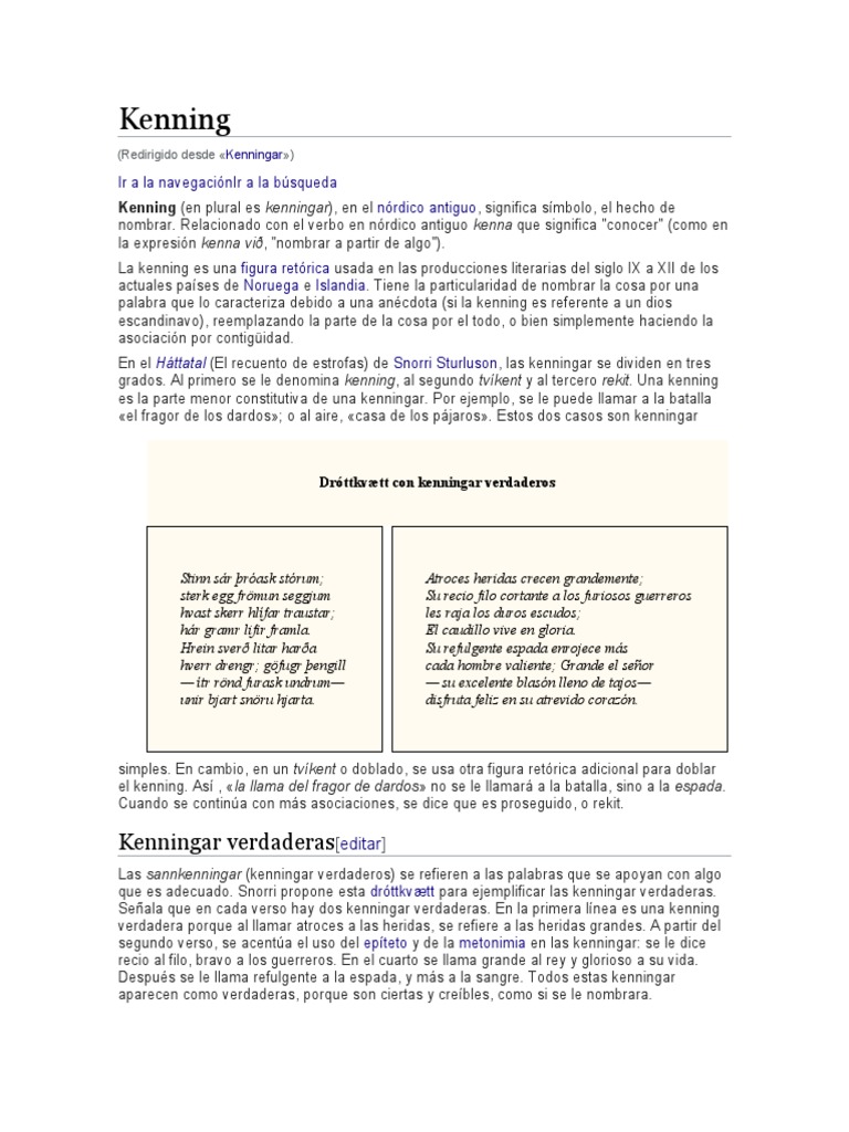 Kenning | PDF | Literatura medieval | Recursos poéticos