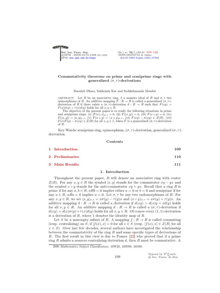 Commutativity Theorems On Prime and Semiprime Rings With Generalized S ...