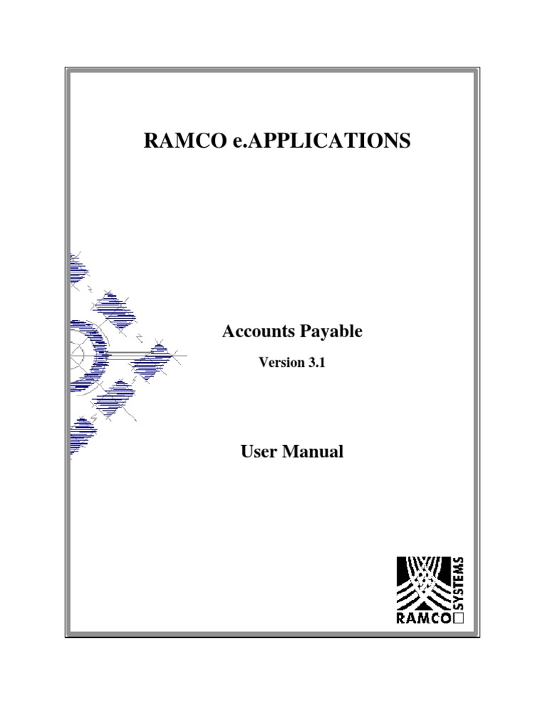 Ramco E.Applications: Accounts Payable | PDF | Accounts Payable | Invoice
