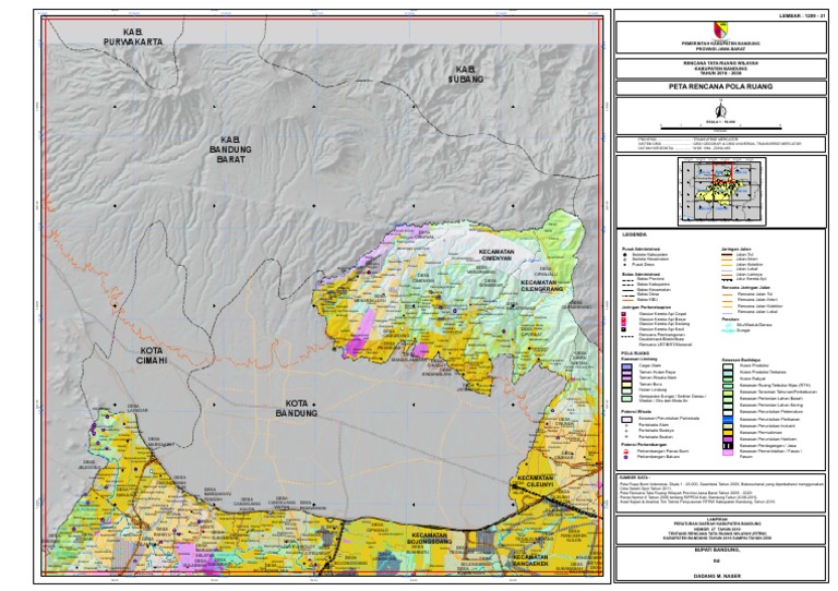 Spatial Planning Map of Bandung Regency | PDF