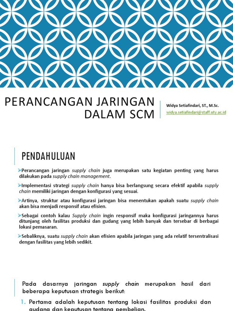 4 - SCM - Perancangan Jaringan SCM PDF | PDF