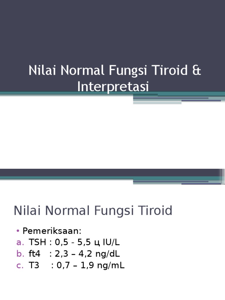 Nilai Normal Tiroid 2 | PDF