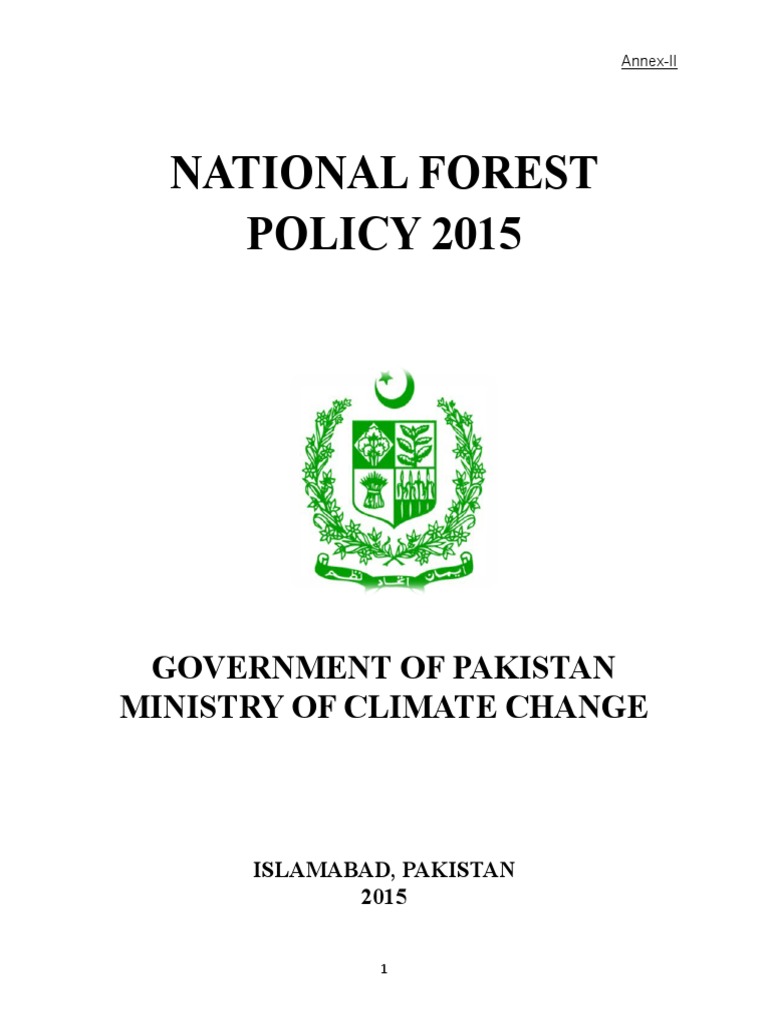 National Forest Policy 2015 (9-1-17) PDF | PDF | Reducing Emissions ...
