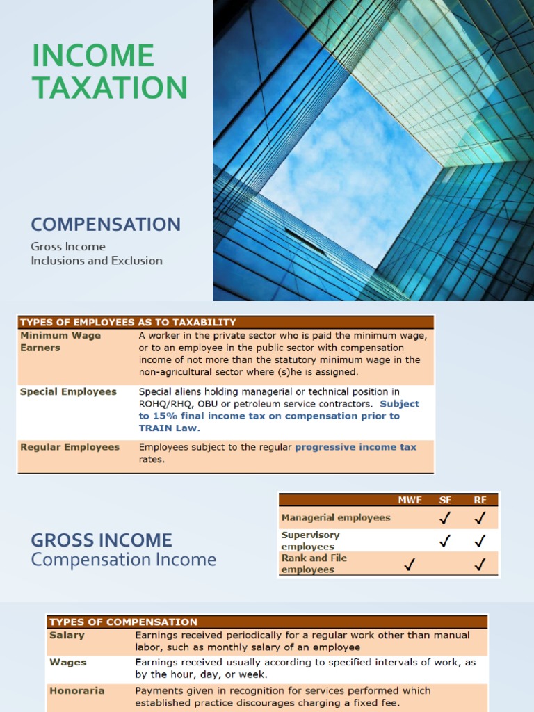 TAX - Gross Income (Compensation) | PDF