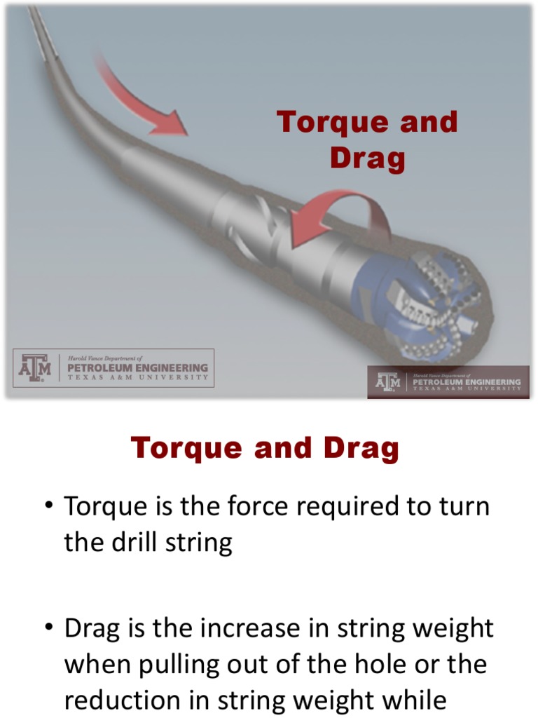 PETE 355 Torque and Drag | PDF | Force | Friction
