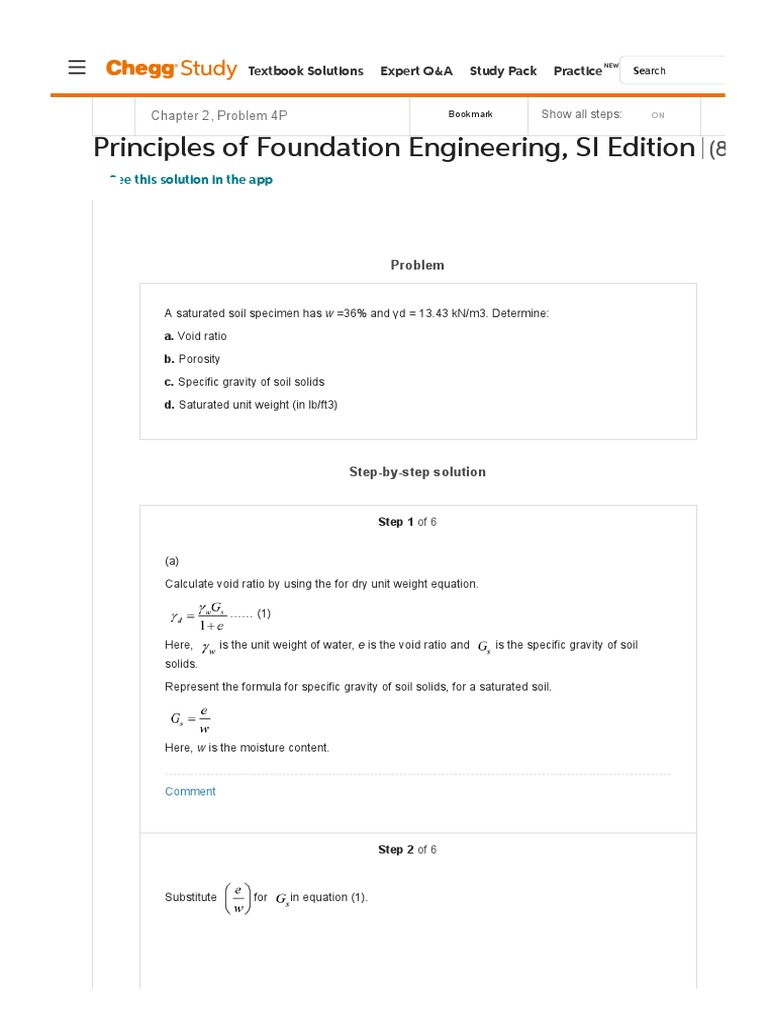 Chapter 2, Problem 4P BRAJA | PDF | Porosity | Soil Chapter 2, Problem 4P BRAJA | PDF | Porosity | Soil