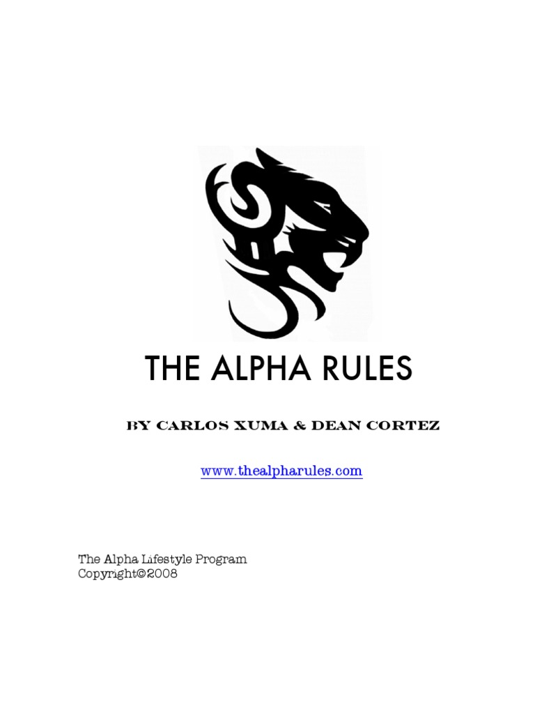 The Alpha Rules - Carlos Xuma&Dean Cortez | PDF | Seduction | Damages