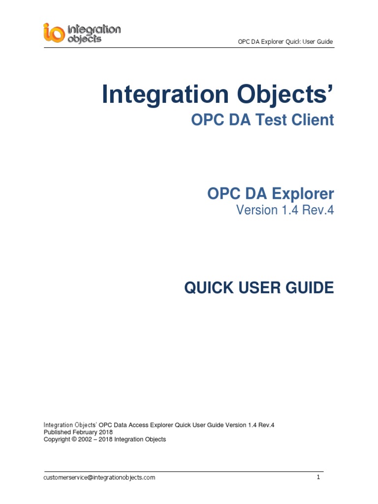 Integration Objects': OPC DA Test Client | PDF | Information Technology ...