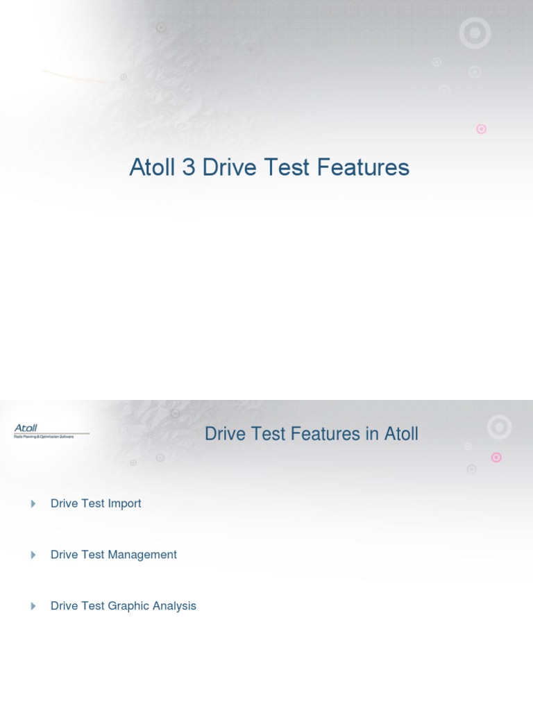 Atoll 3 Drive Test PDF | PDF | Computer File | Telecommunications