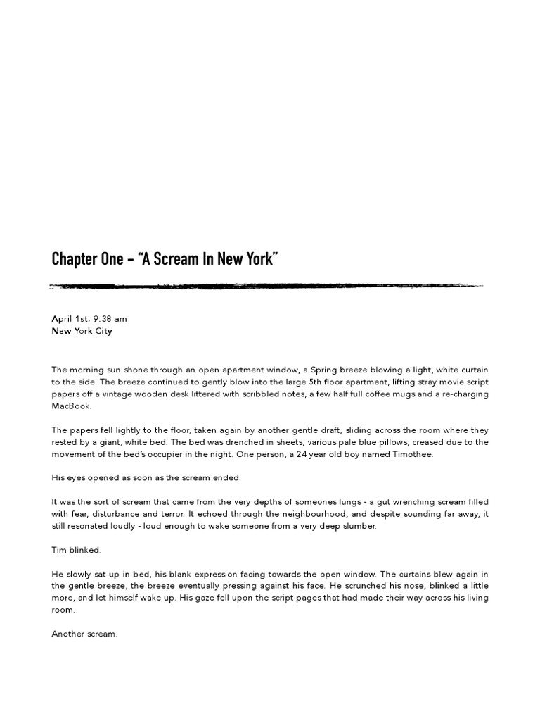 Chapter One - "A Scream in New York" | PDF | Ambulance | Nature