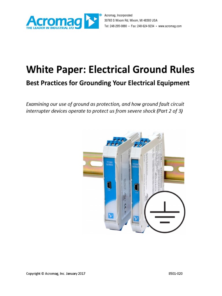 White Paper Electrical Ground Rules Pt2 020 | PDF | Alternating Current ...