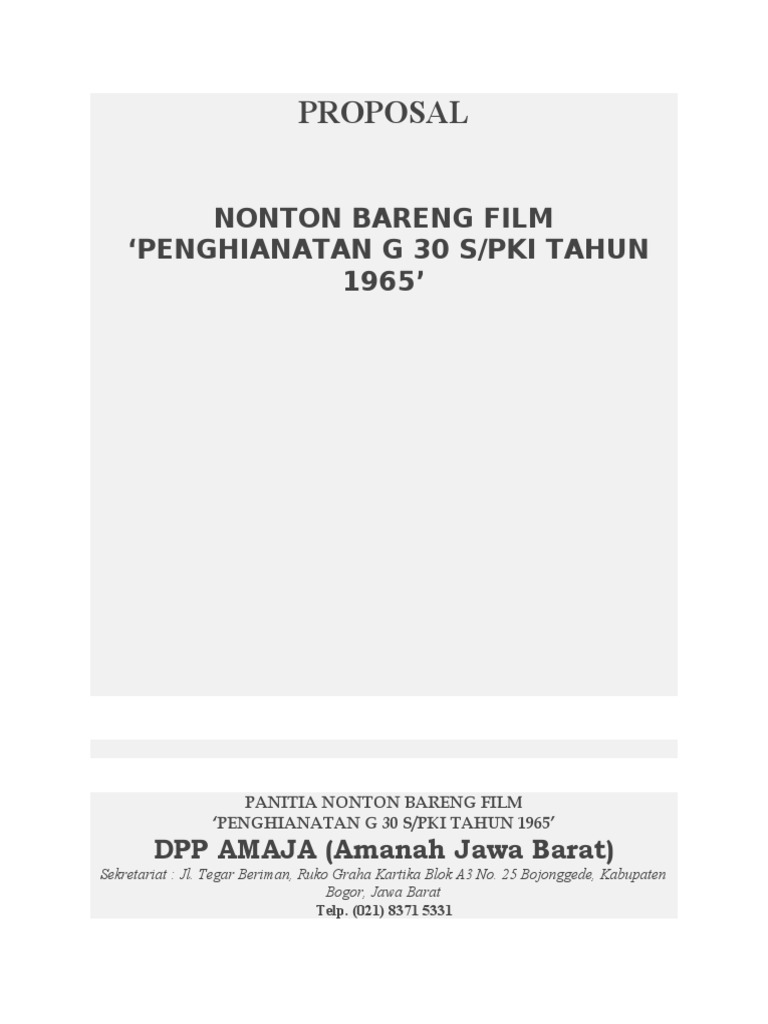 Proposal Nobar | PDF