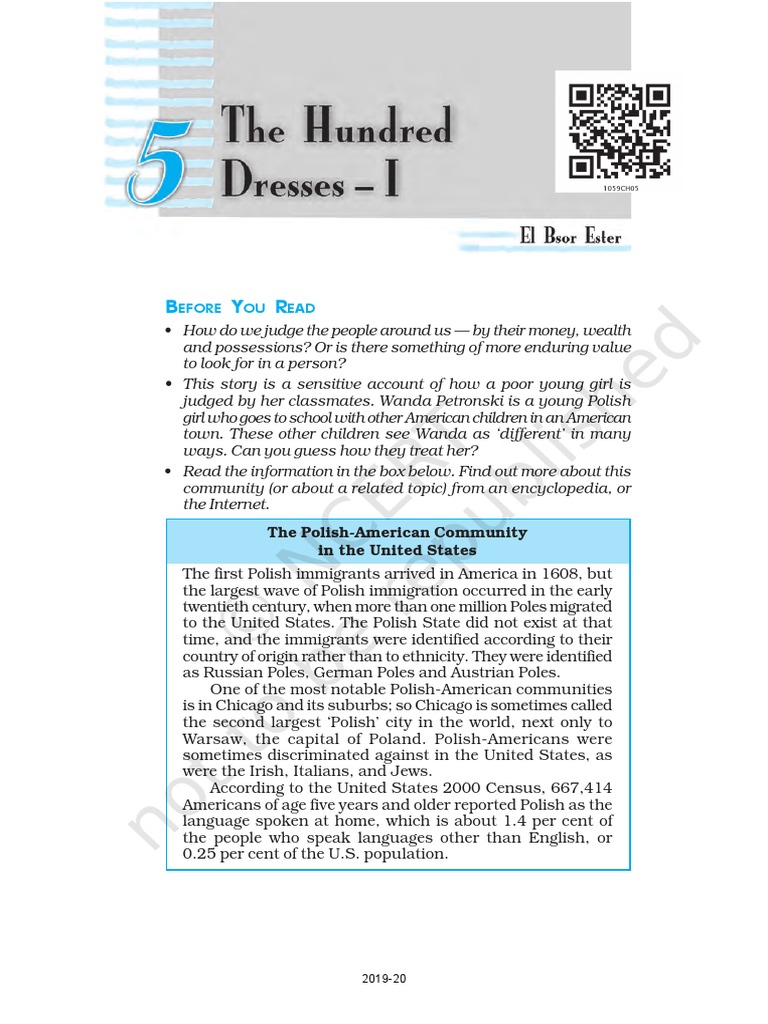 The Hundred Dresses Part - 1 PDF | PDF | Poland | The United States